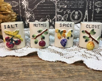 Vintage spice jars | Etsy