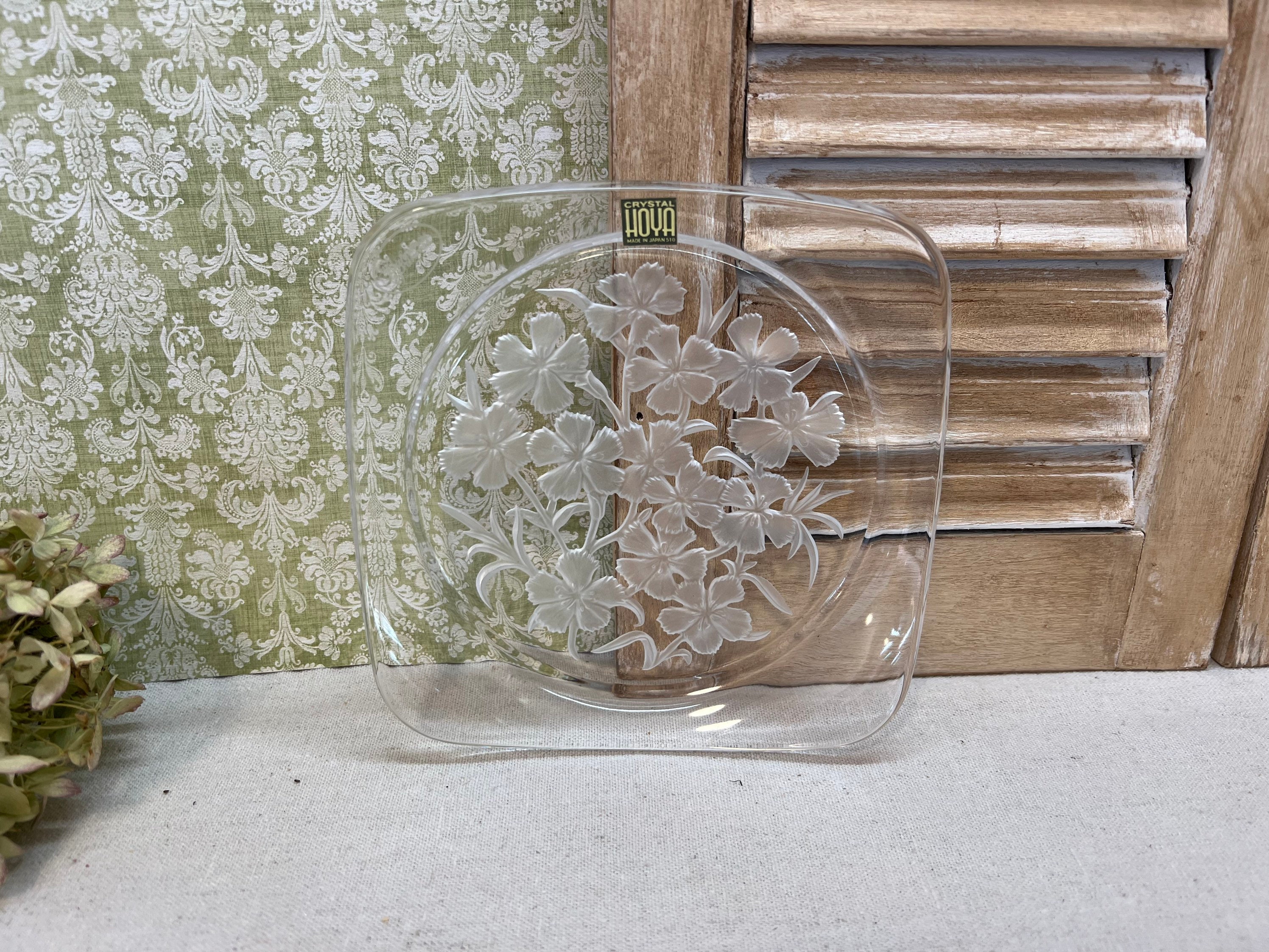 Crystal Hoya Plate Bahamas Princess Flowers Japan | Etsy