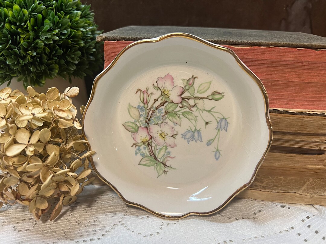 Royal Winton Pottery Floral Trinket Dish - Etsy