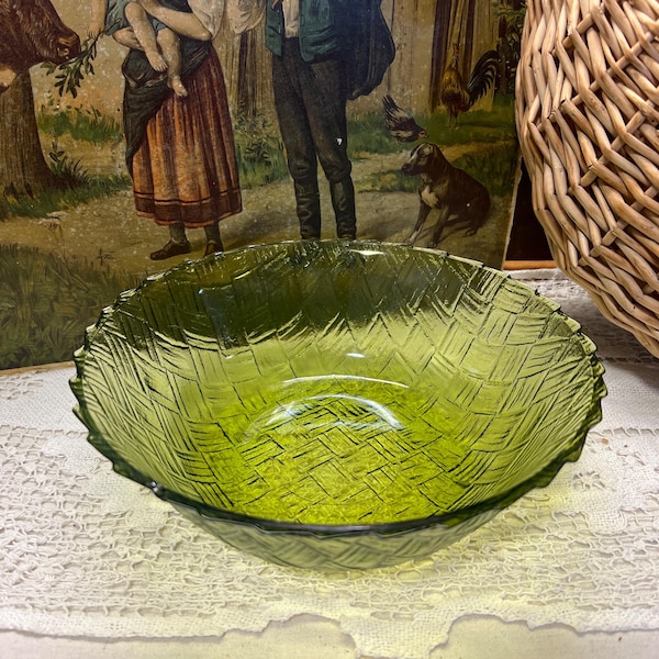 Carnival Glass Weave Bowl - Etsy