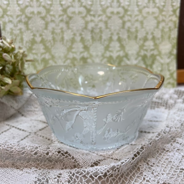 Frosted Glass Bowl Etsy