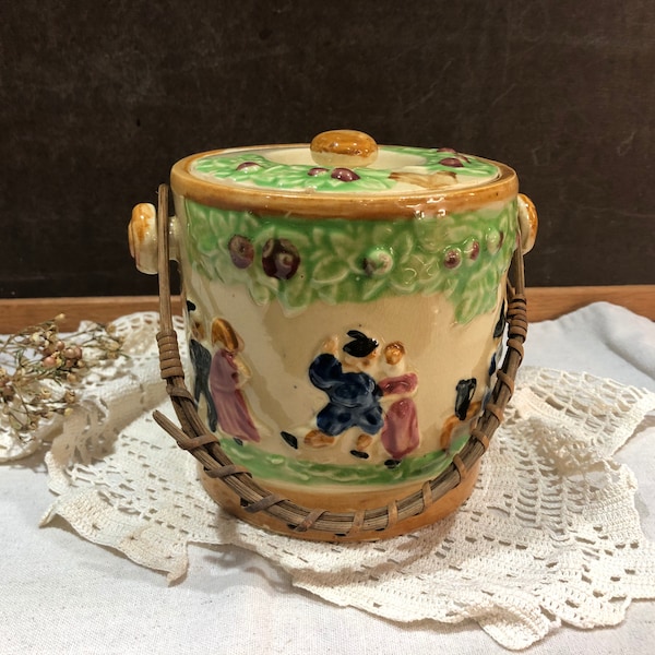 Antique Biscuit Jar - Etsy