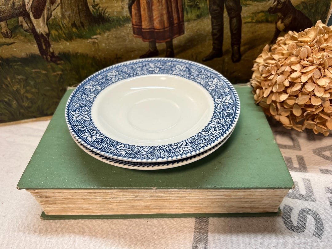 Homer Laughlin Shakespeare Country Blue Saucers Set of Two - Etsy
