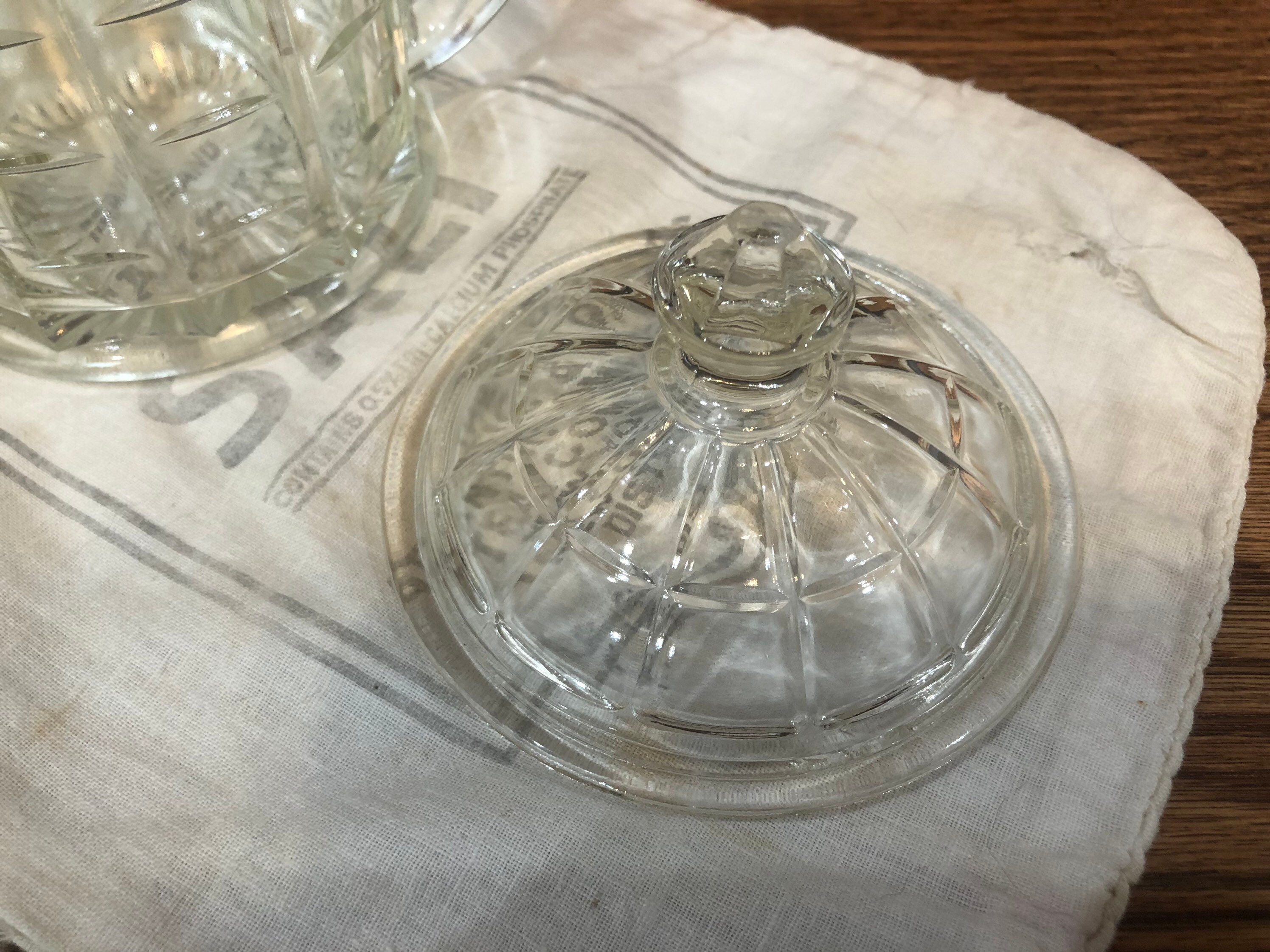 Antique Hazel Atlas Colonial Block Sugar Bowl With Lid - Etsy