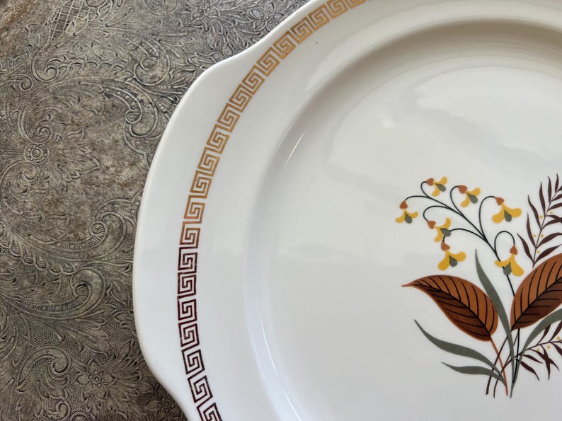 Cunningham & Pickett Oakdale Pattern Platter/plate With Handles - Etsy