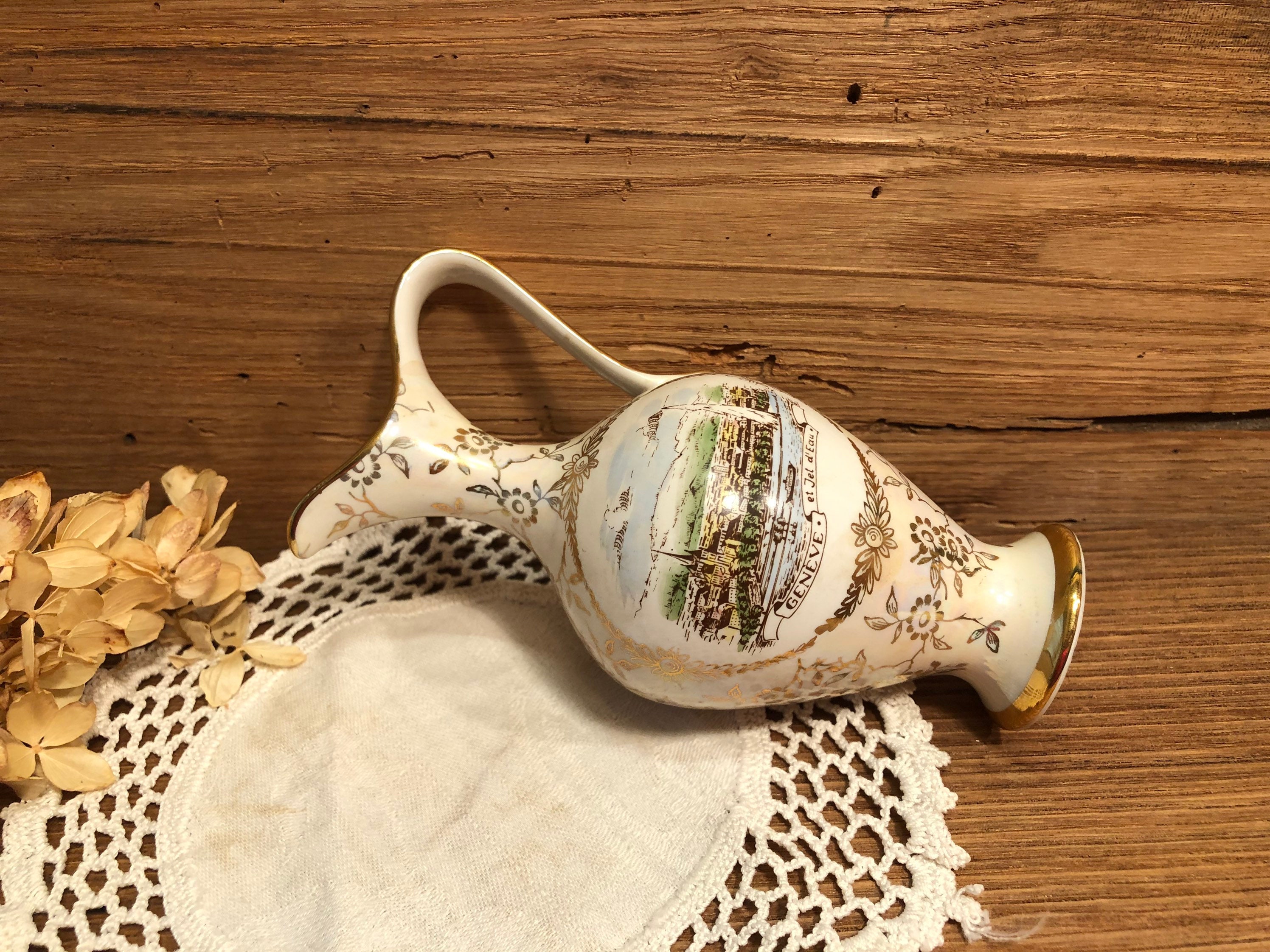 Swiss Vase Ottlinger Sevelen Geneve Gold Rimmed - Etsy