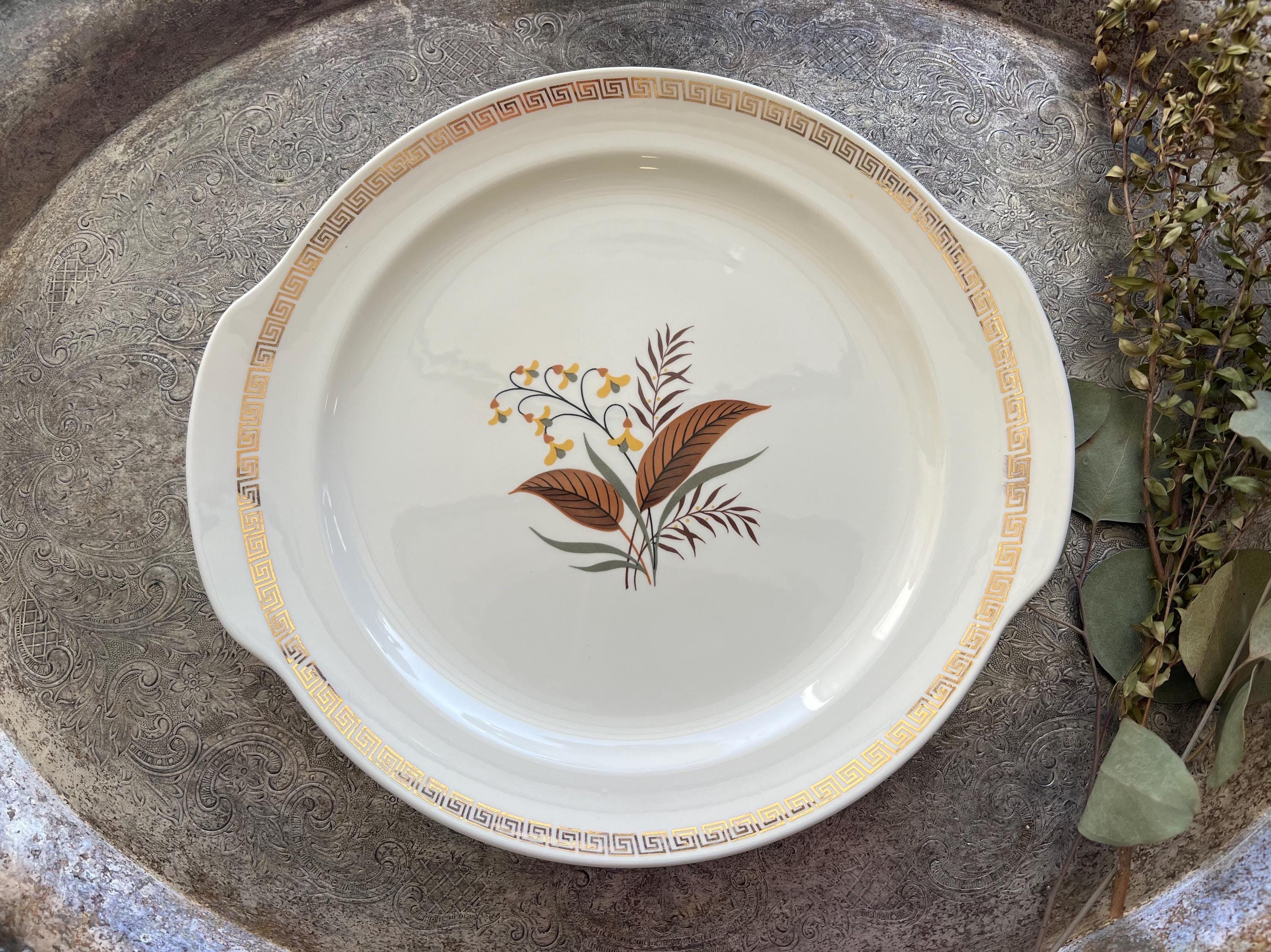 Cunningham & Pickett Oakdale Pattern Platter/plate With Handles - Etsy