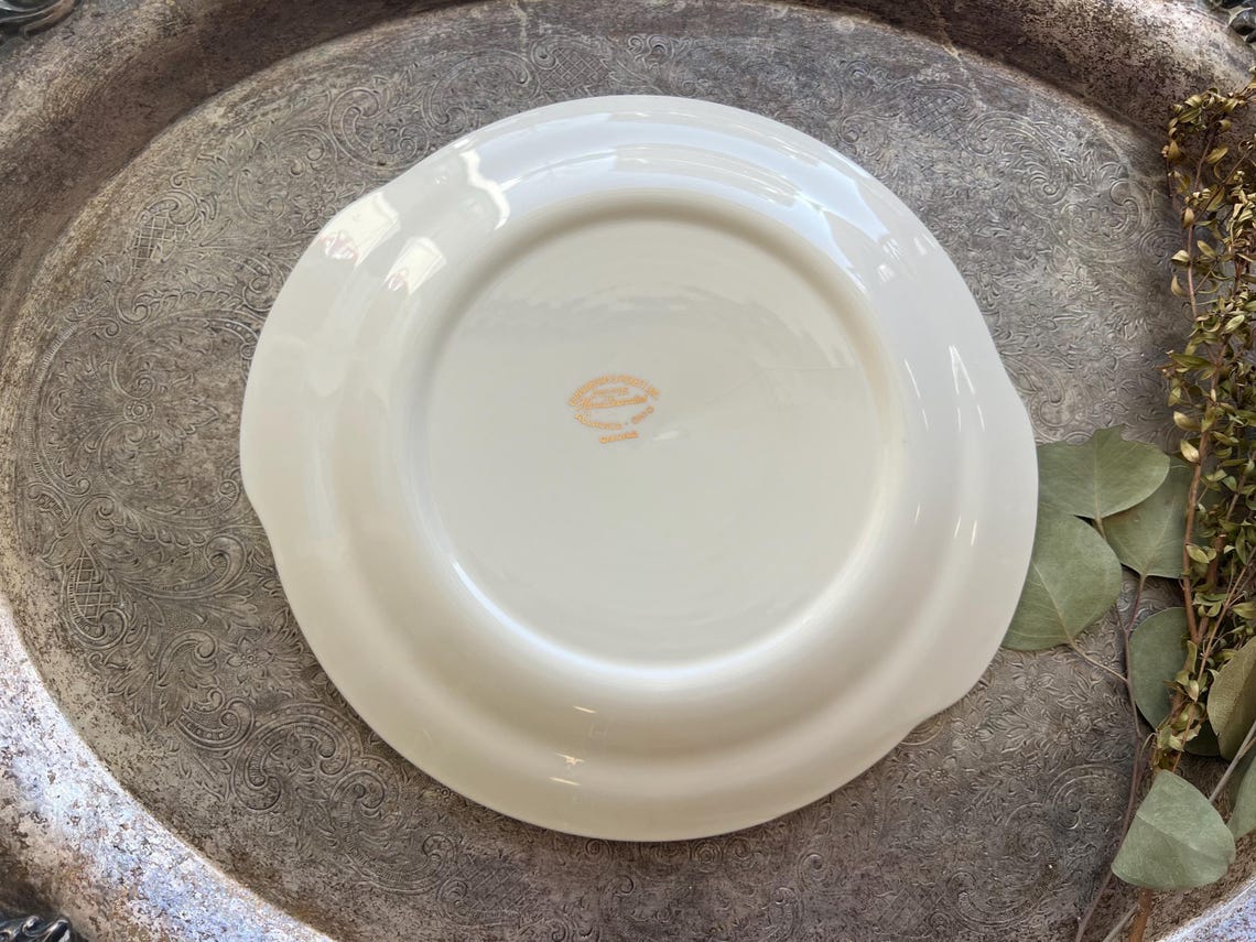 Cunningham & Pickett Oakdale Pattern Platter/plate With Handles - Etsy