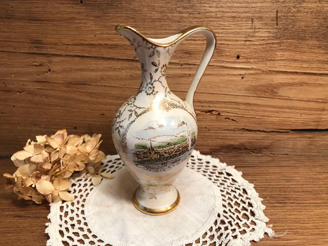 Swiss Vase Ottlinger Sevelen Geneve Gold Rimmed - Etsy