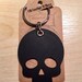Handmade Leather Skull Keychain - Etsy