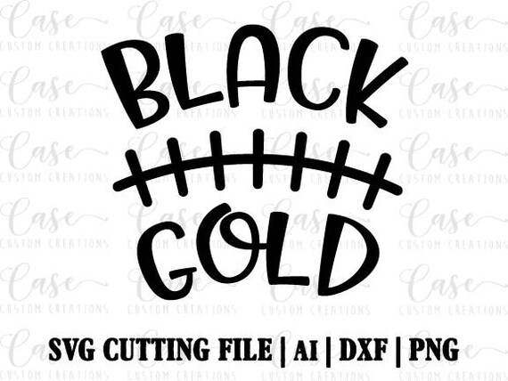 Black and Gold Football SVG Cutting File Ai Dxf and PNG | Etsy