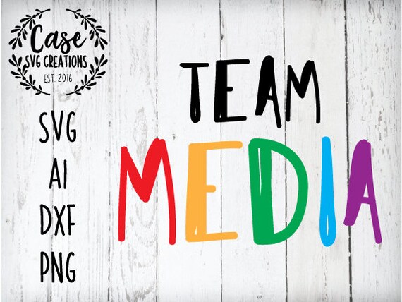 Team Media SVG SVG Files for Cricut Dxf Files for Cameo & | Etsy