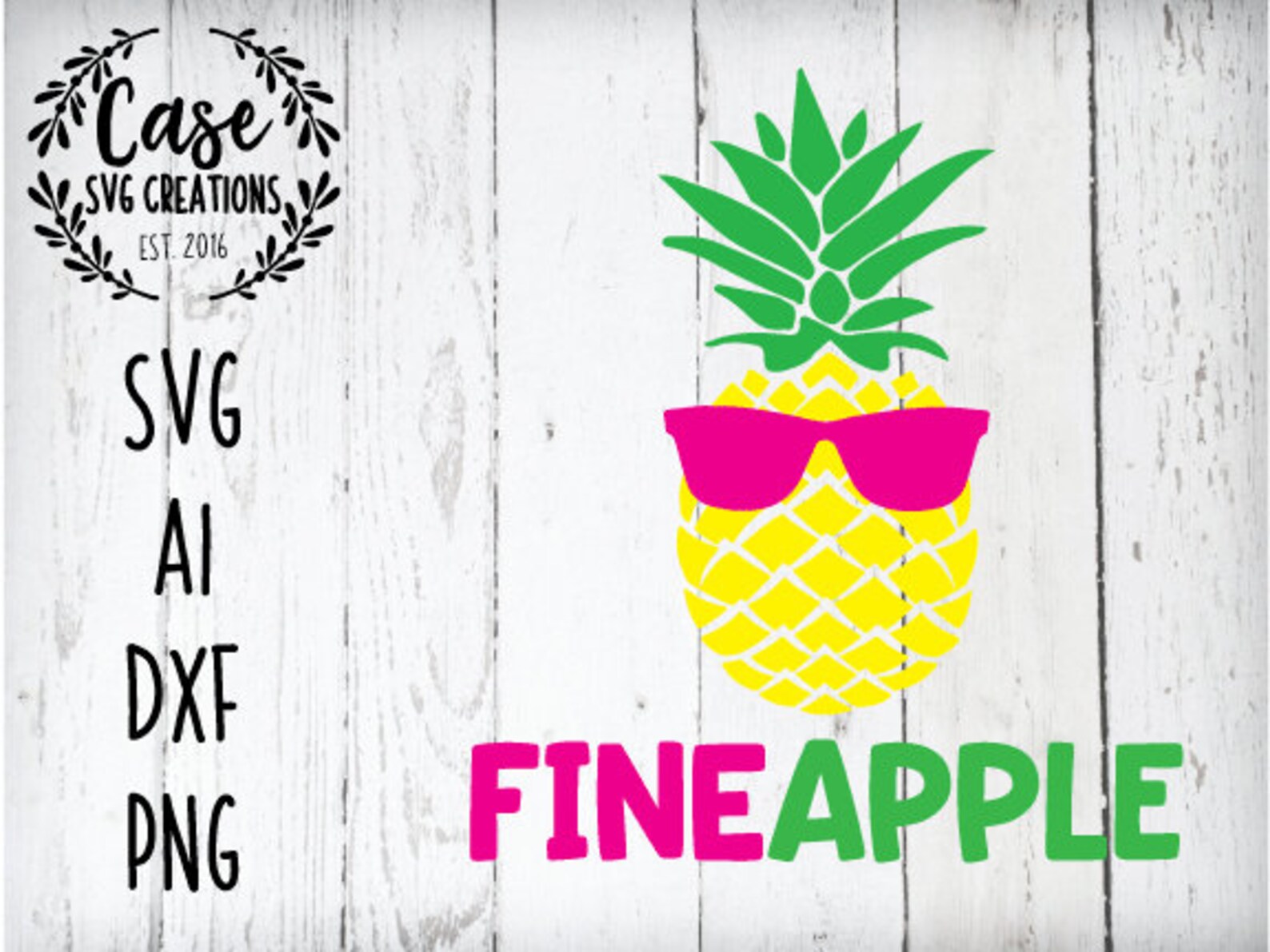 Fine-apple SVG Cutting File Ai Dxf and Printable PNG Files | Etsy
