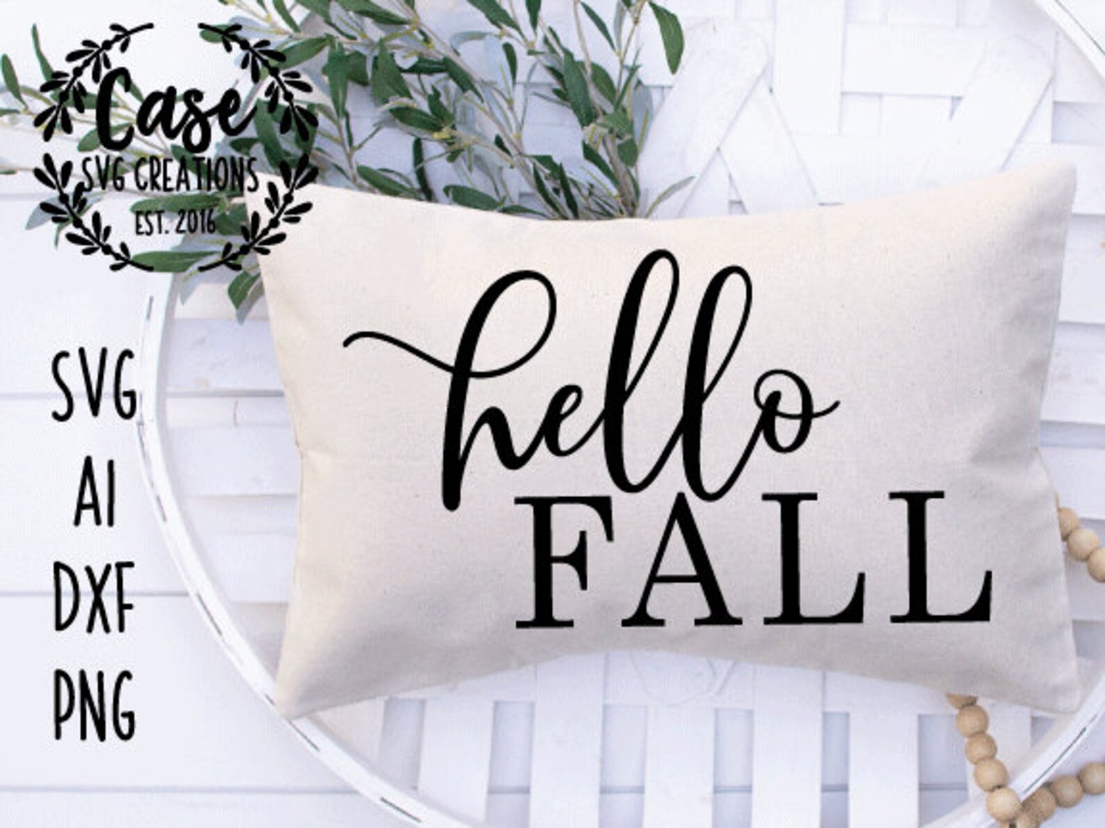 Hello Fall SVG Cutting File Ai Dxf and Printable PNG Files - Etsy