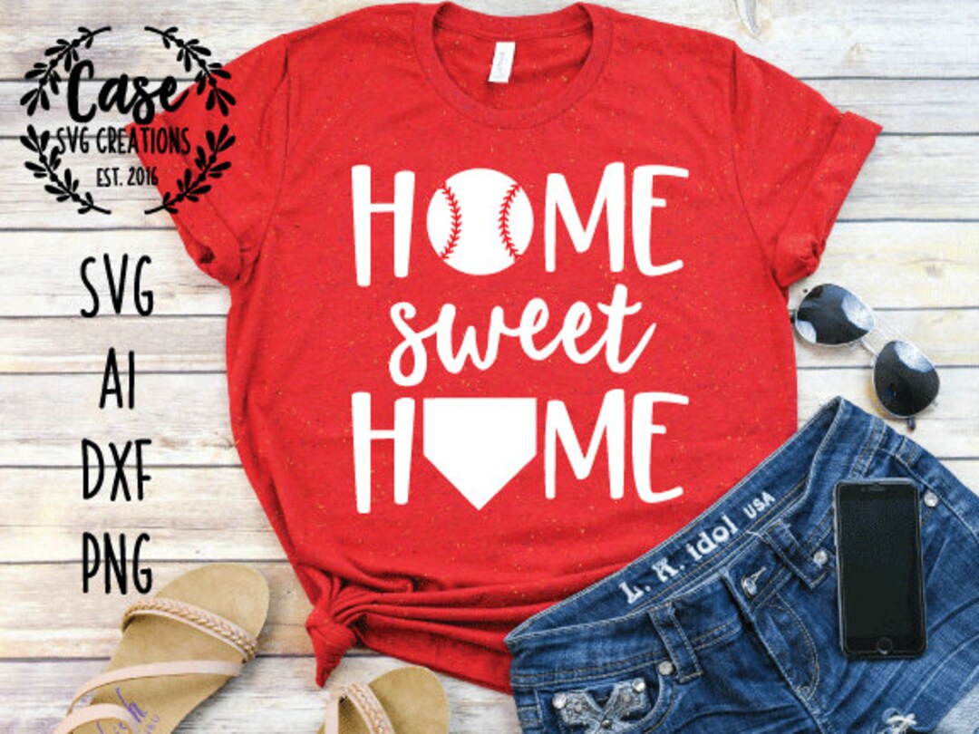 Baseball SVG Home Sweet Home SVG Files for Cricut, Ai, Dxf for ...