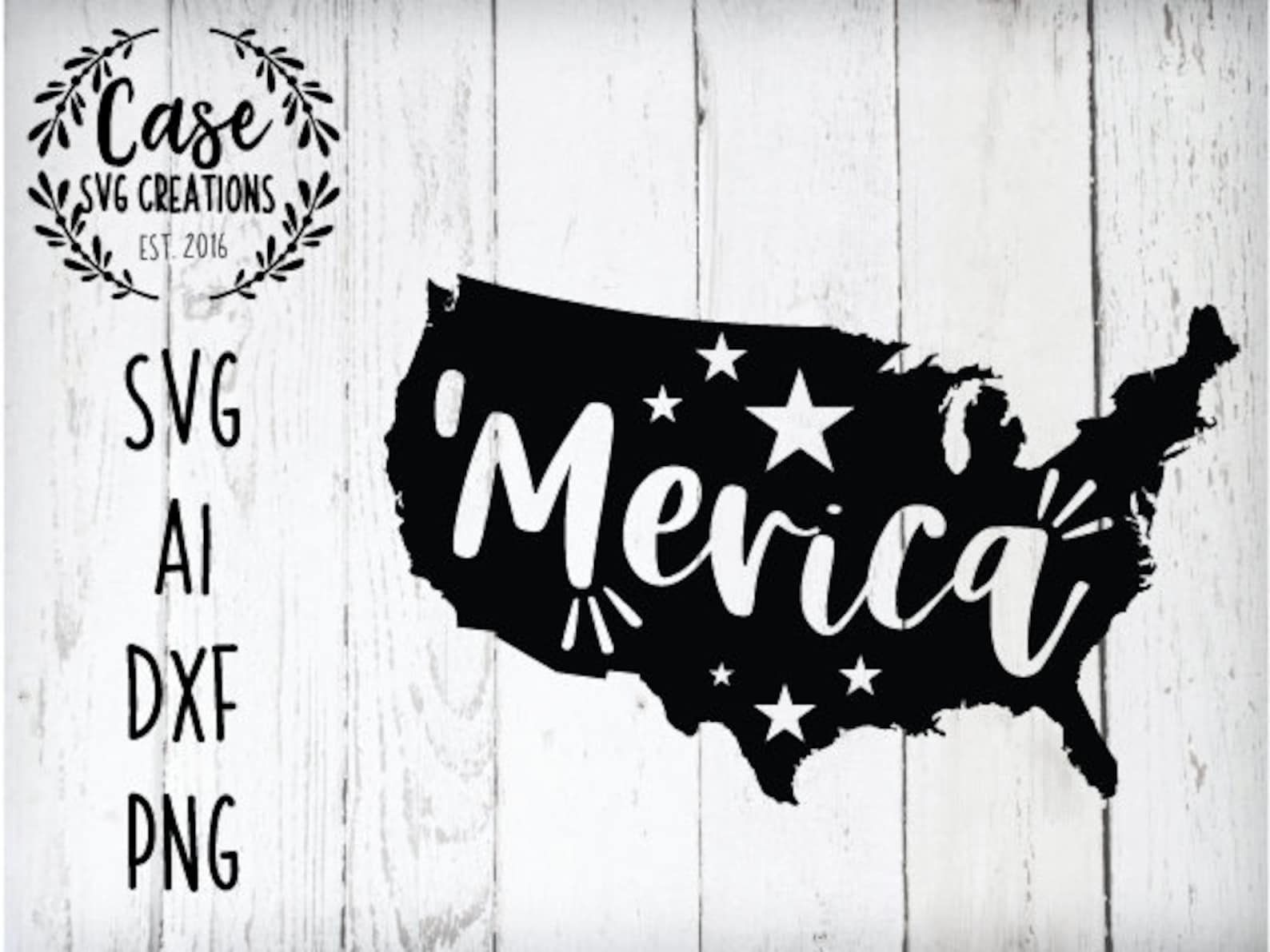 Merica USA Svg Cutting File AI Dxf and Printable PNG Files - Etsy