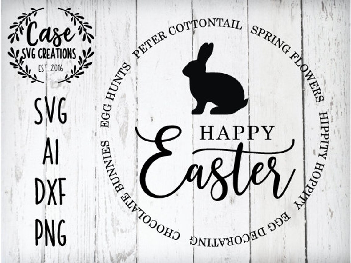 Happy Easter SVG Files for Cricut Dxf Ai and Printable PNG | Etsy