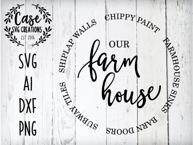 Our Farm House SVG Cutting File AI Dxf and Printable PNG - Etsy