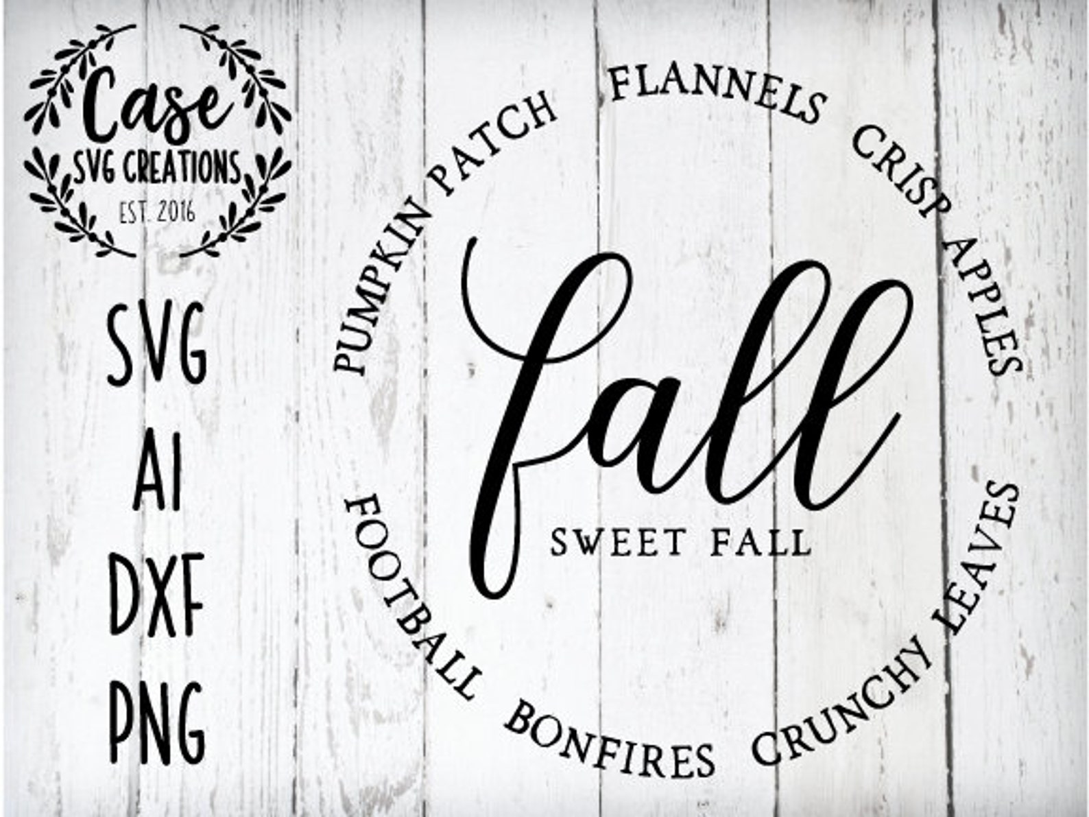 Fall Sweet Fall SVG Cutting File Ai Dxf and Printable PNG | Etsy