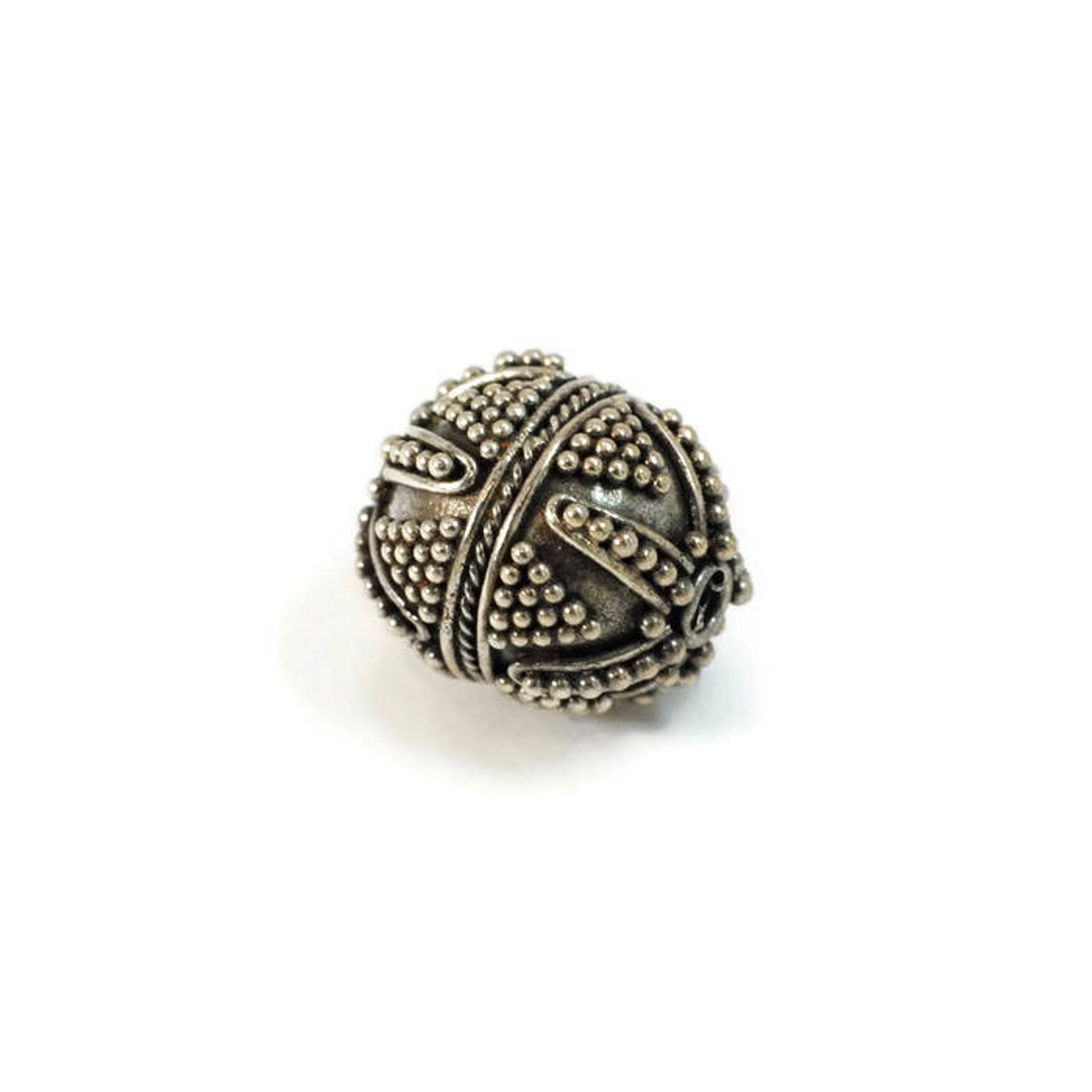 Bali Silver Bead / Sterling Silver / One Bead / Decorative - Etsy