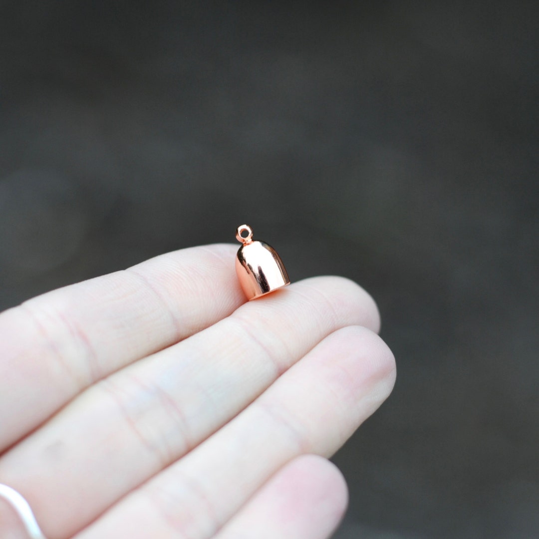 8mm Bullet End Cap / Bright Copper Plated / 4 Pieces / FND007 - Etsy