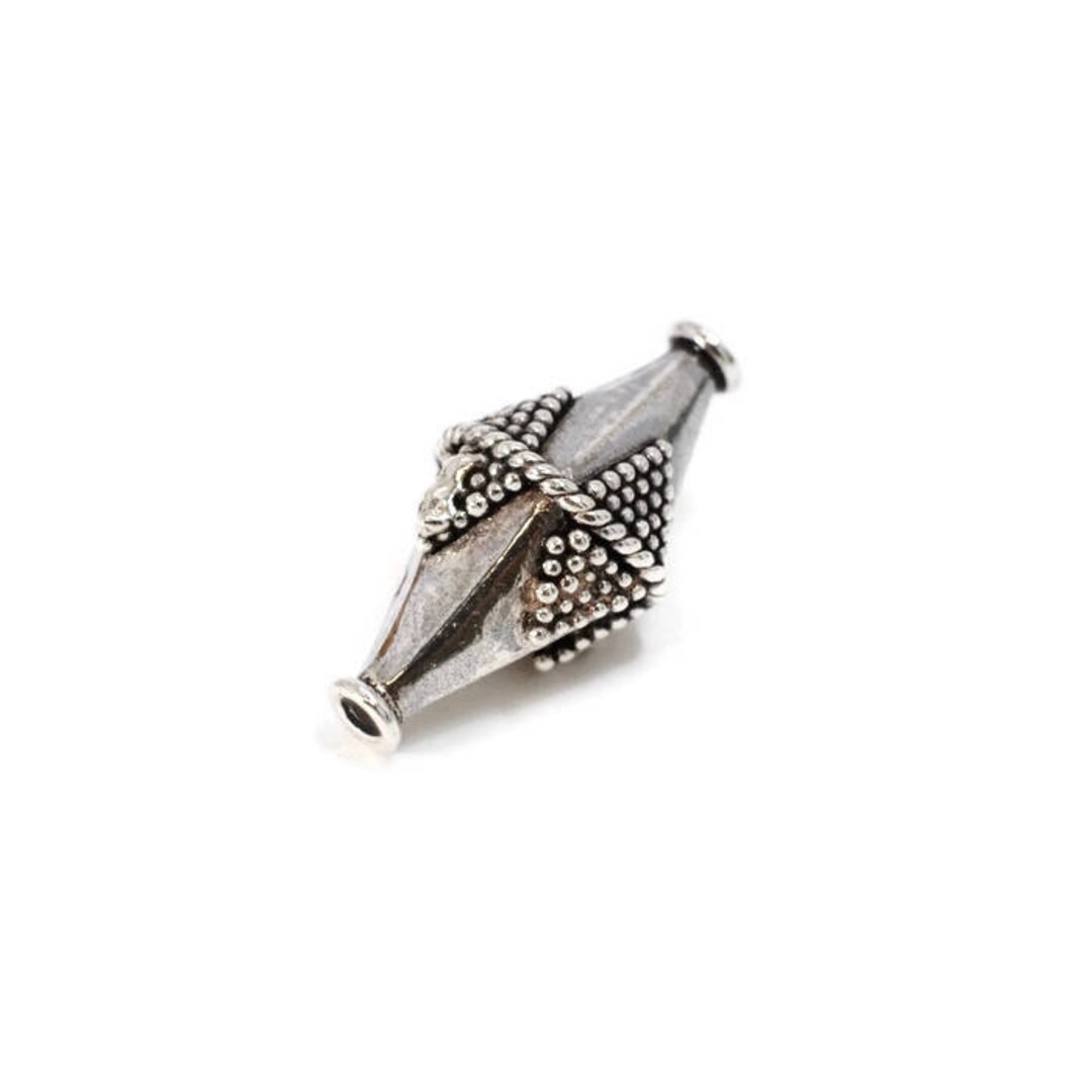 Bali Silver Bead / Sterling Silver / One Bead / 10x21mm / BD051 - Etsy