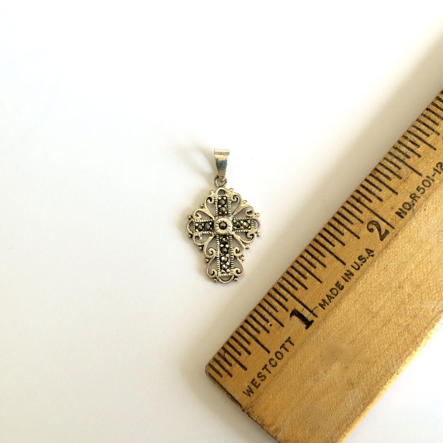 Marcasite Pendant / Cross Pendant / Sterling Cross / PEN004 - Etsy