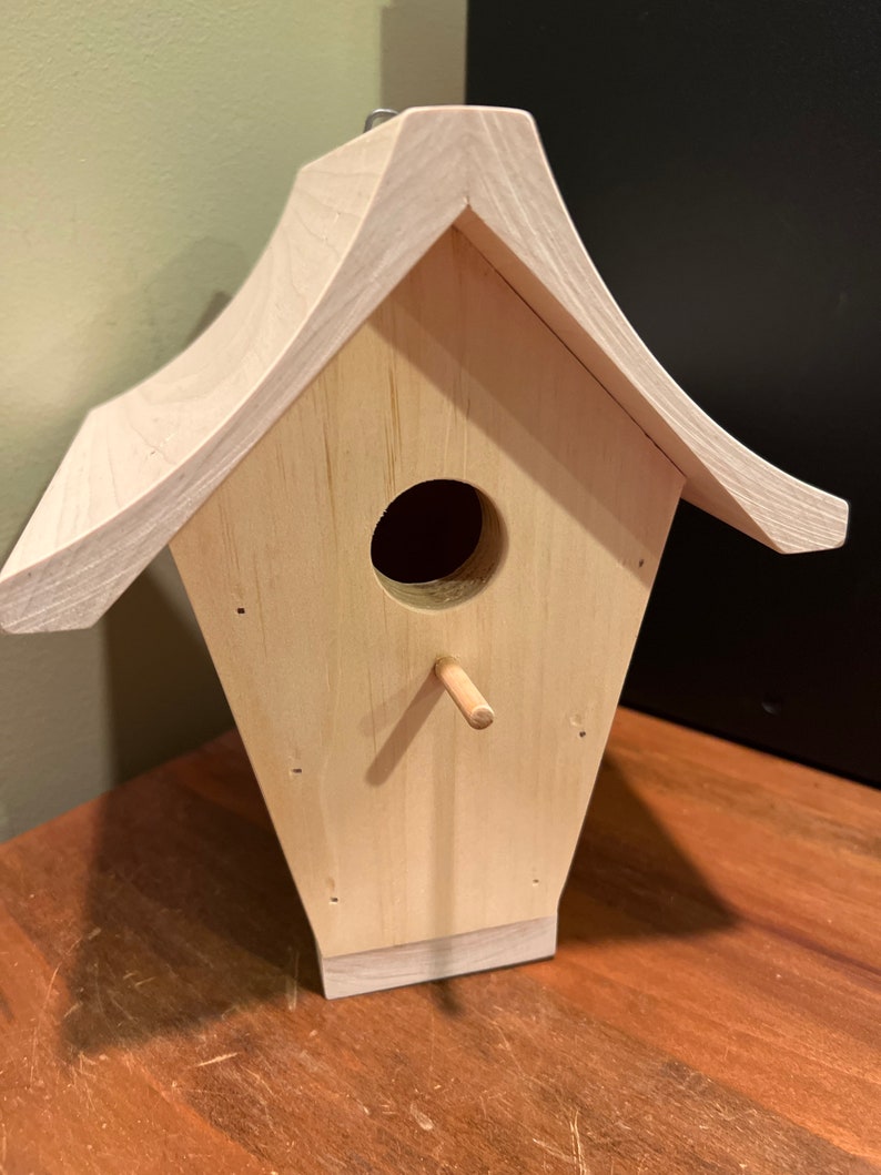 Handmade Wooden Birdhouse Craft Project to Paint Sturdy - Etsy