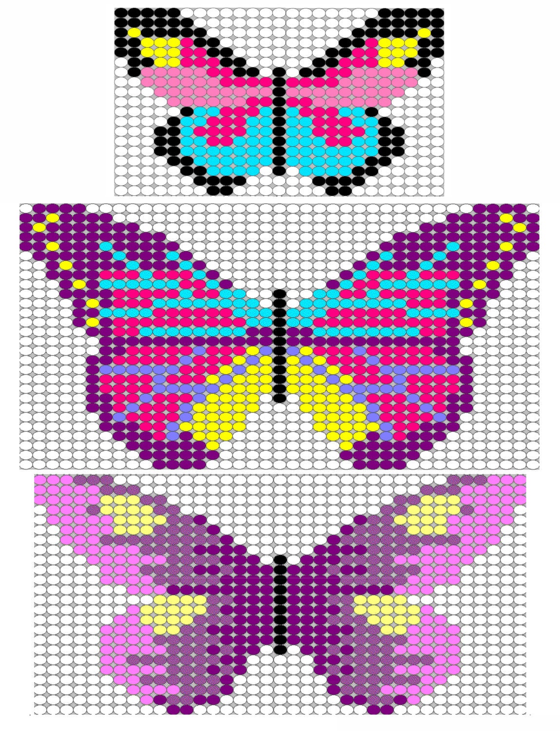SALE Pattern Seed Beaded Butterfly Necklace Instructions Beading Loom ...
