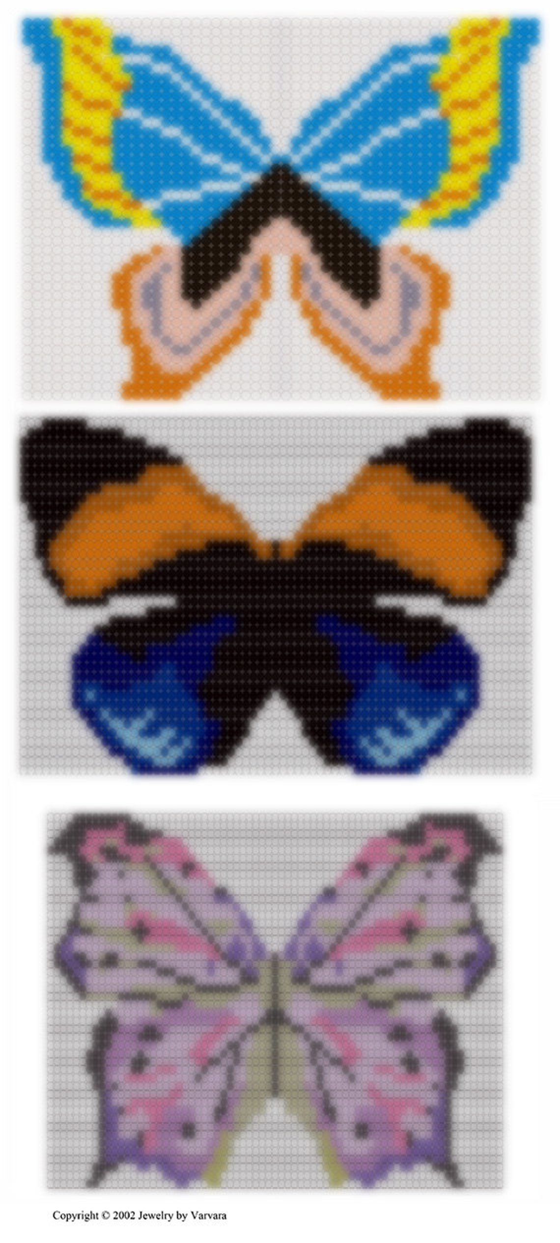 SALE Pattern Seed Beaded Butterfly Necklace Instructions Beading Loom ...