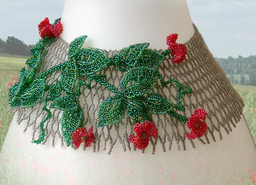 Pattern Seed Bead Flowers Necklace Jewelry Tutorial Beading - Etsy