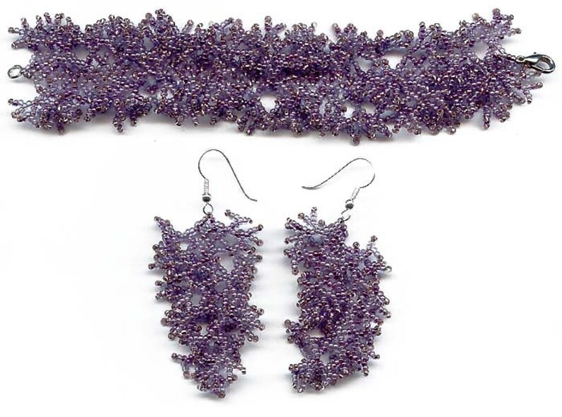 Pattern Seed Necklace Detailed Instructions Beading Netting Stitch ...