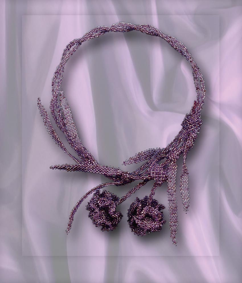 Beading Pattern Seed Beaded Tulip Flower Necklace Instructions Beading ...