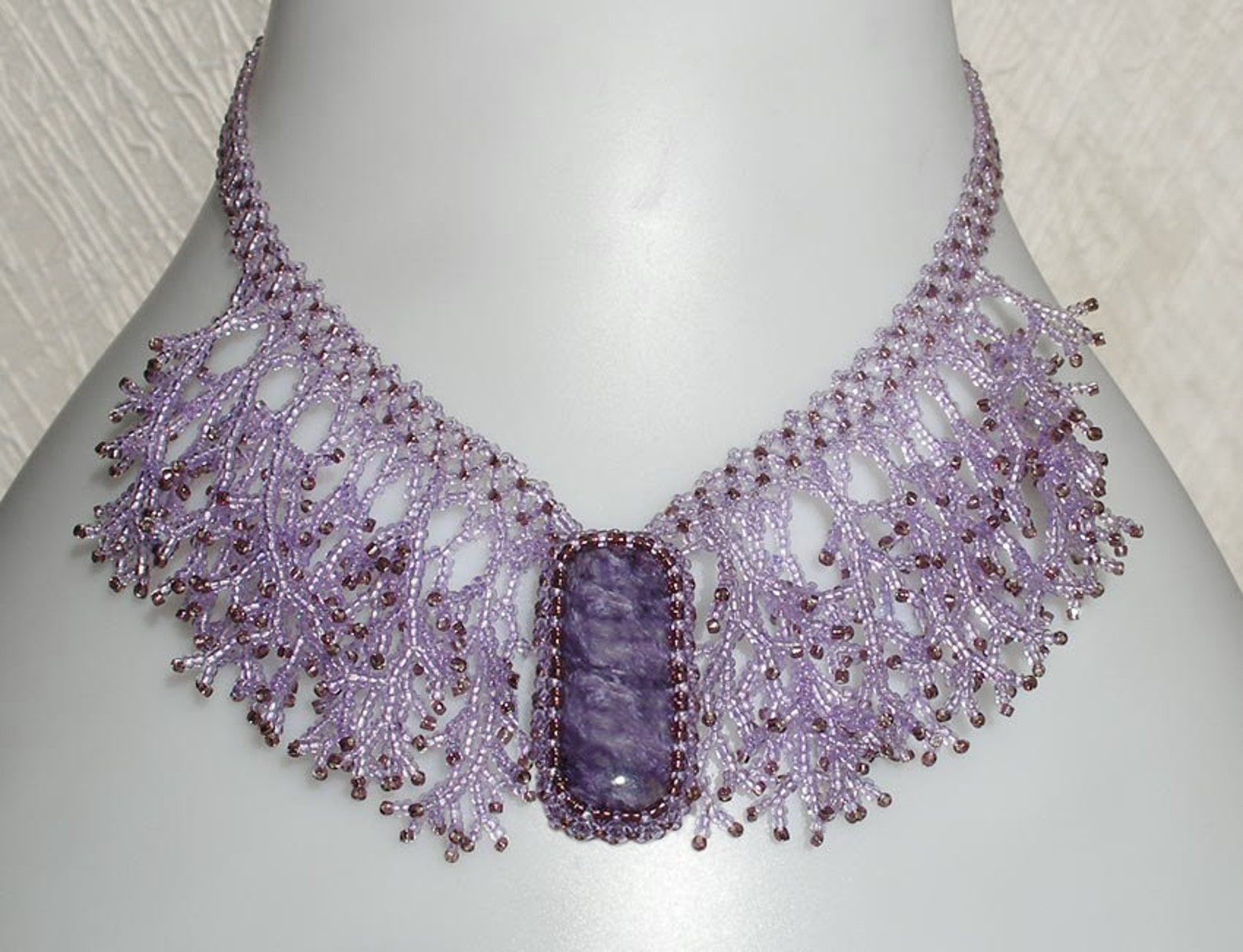 Pattern Seed Beaded Necklace Detailed Tutorial Instructions - Etsy