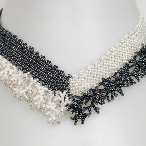 Beading Pattern Seed Beaded Necklace Instructions Seed Bead - Etsy