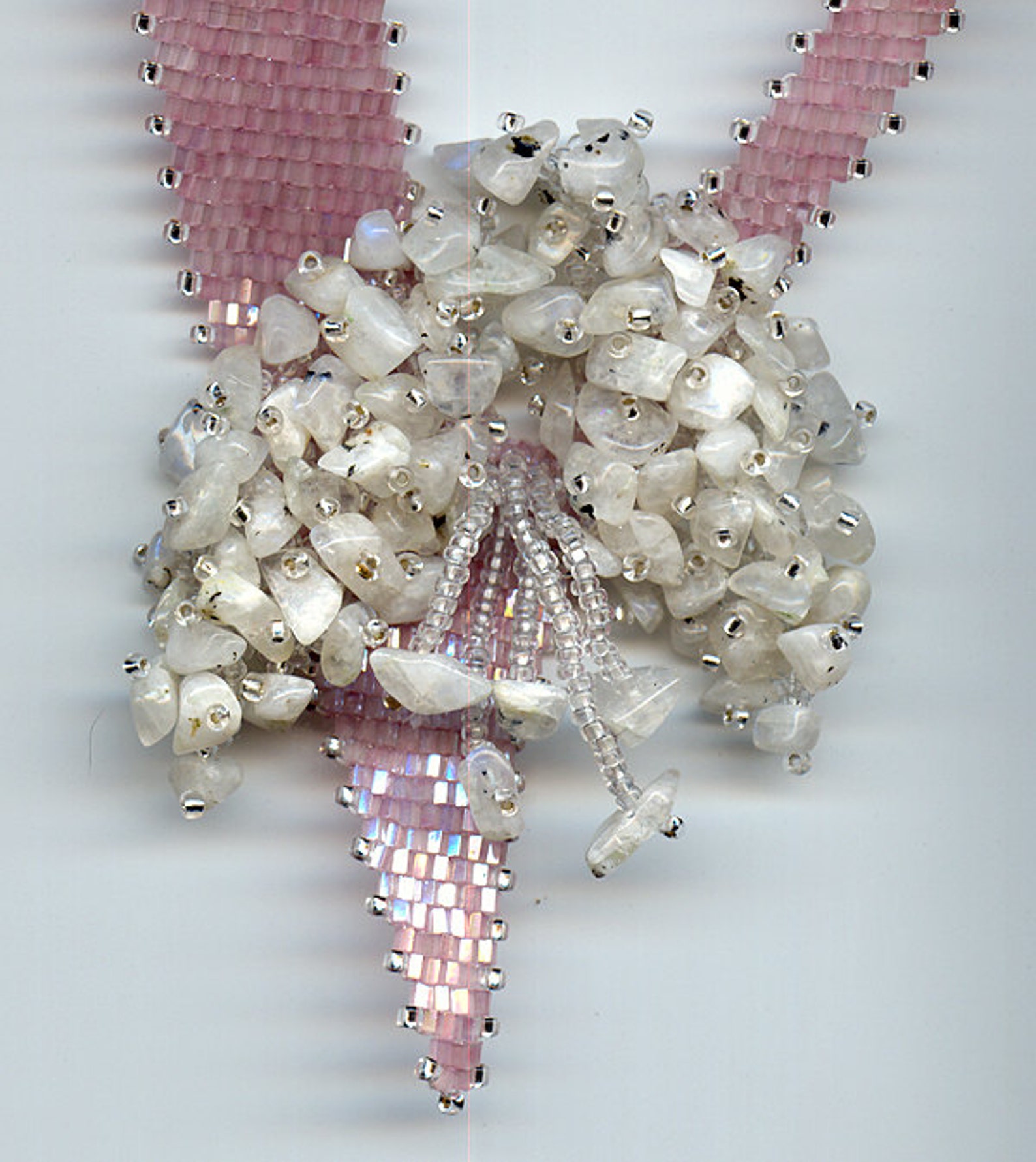 Beading Pattern Seed Beaded Floral Necklace Instructions Beading Peyote ...