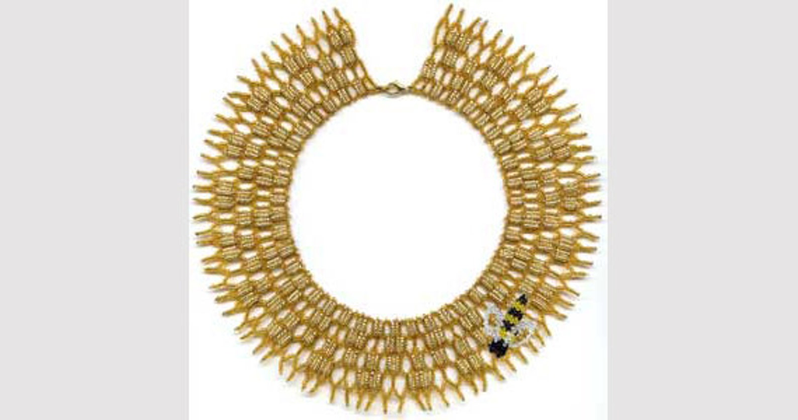 Beginner Pattern Seed Beaded Honeycomb Bee Necklace Instructions ...