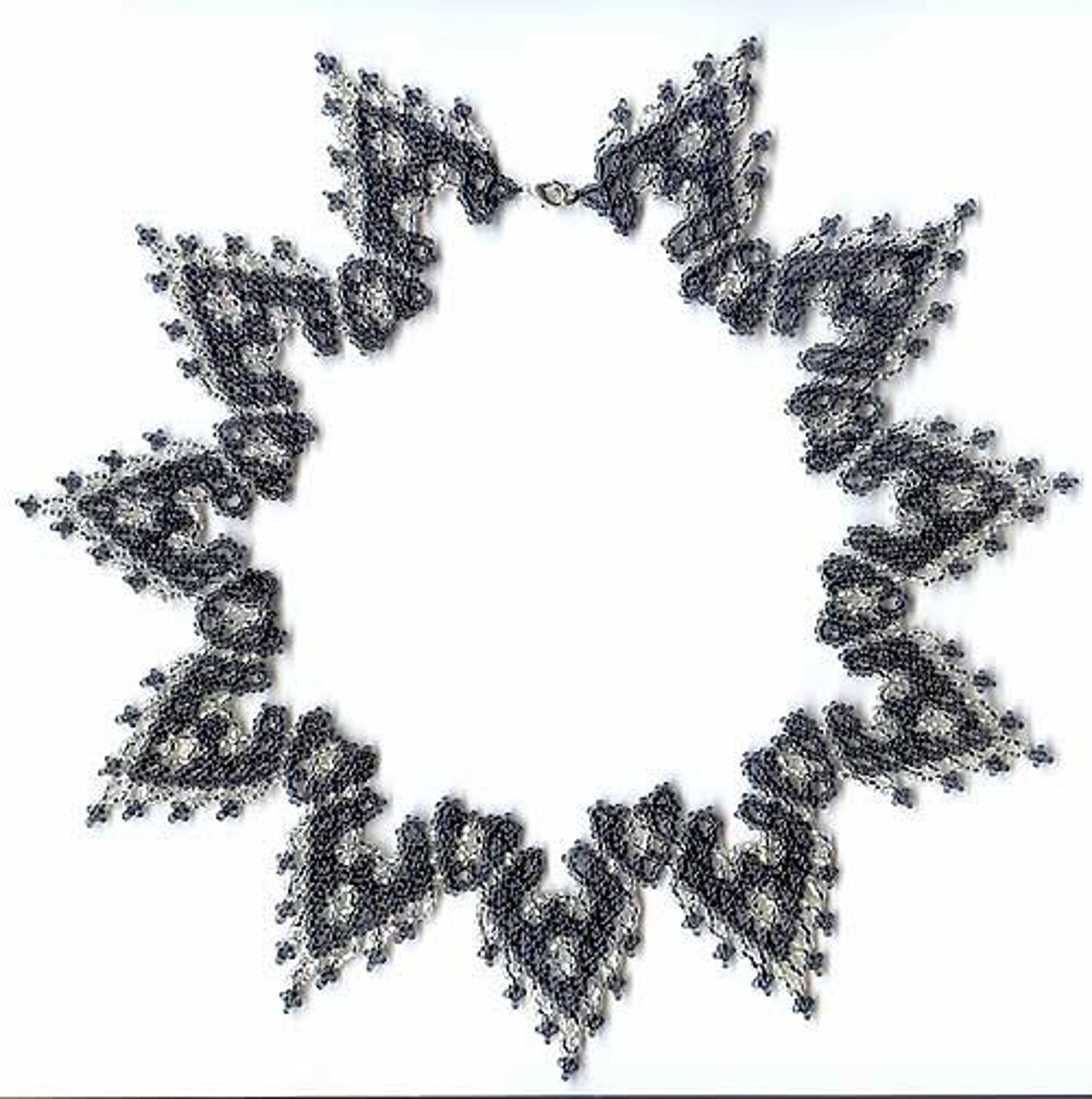 Beginner Pattern Seed Beaded Necklace Instructions Beading Netting ...