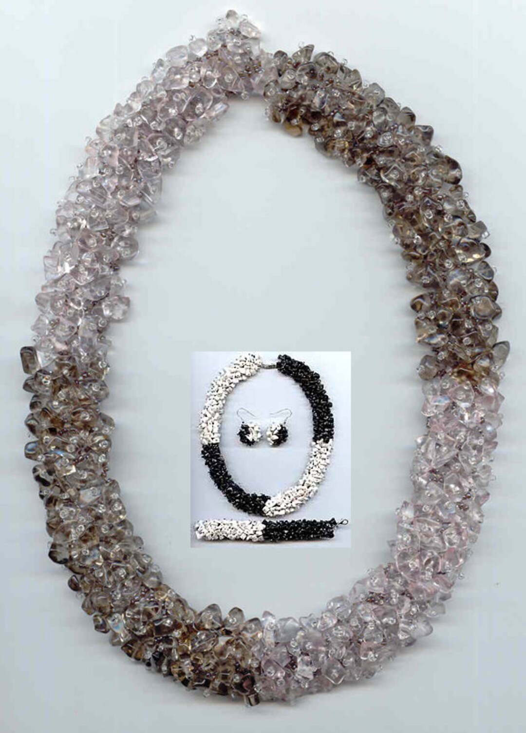 Pattern Seed Beads Gemstones Necklace Bracelet Earrings Jewelry ...