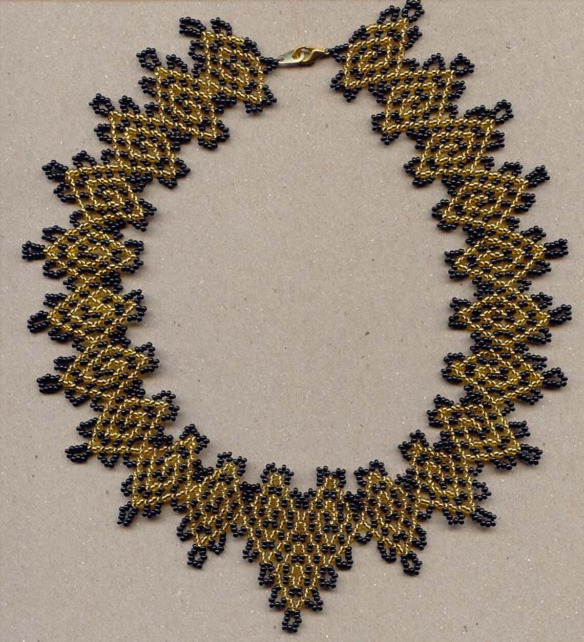 Beginner Pattern Seed Beaded Necklace Instructions Beading Netting ...