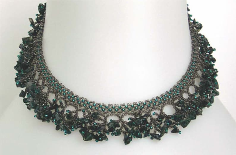 Beading Pattern Seed Beaded Necklace Instructions Seed Bead Coral ...