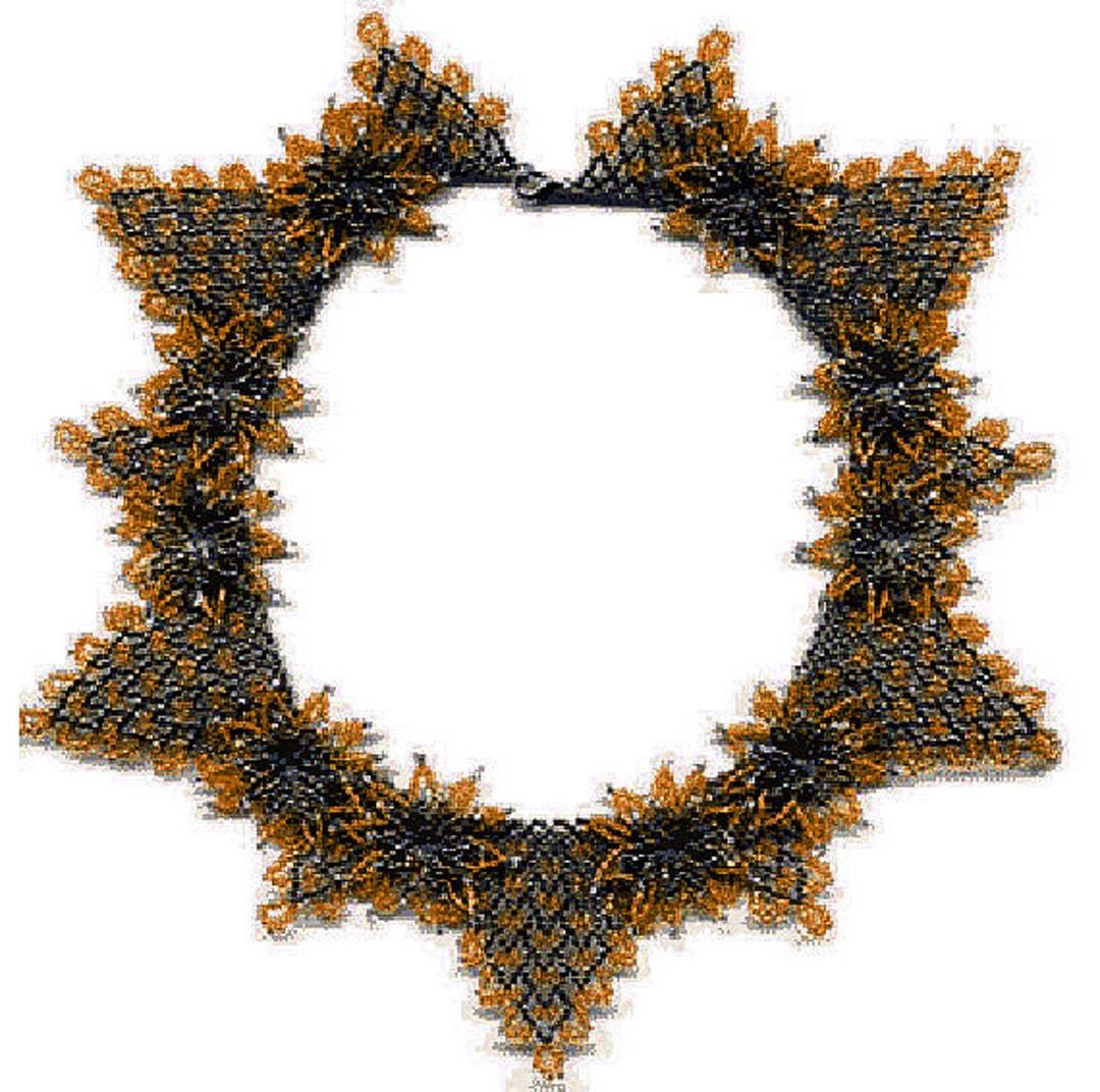 Beginner Pattern Seed Beaded Flowers Necklace Instructions Beading ...