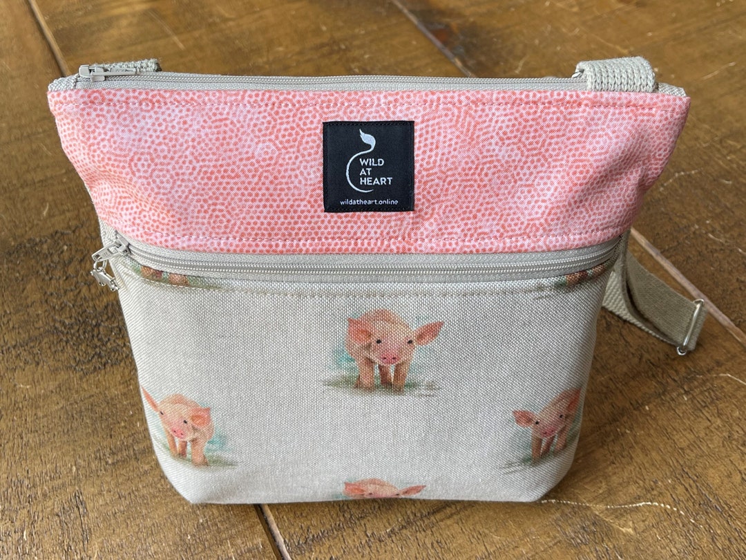 Pig Bag Linen Cross Body Bag - Etsy