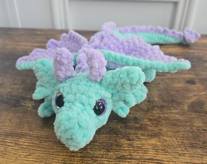 Crochet Strawberry Dragon Plushie, Strawberry Dragon, Dragon Plush ...