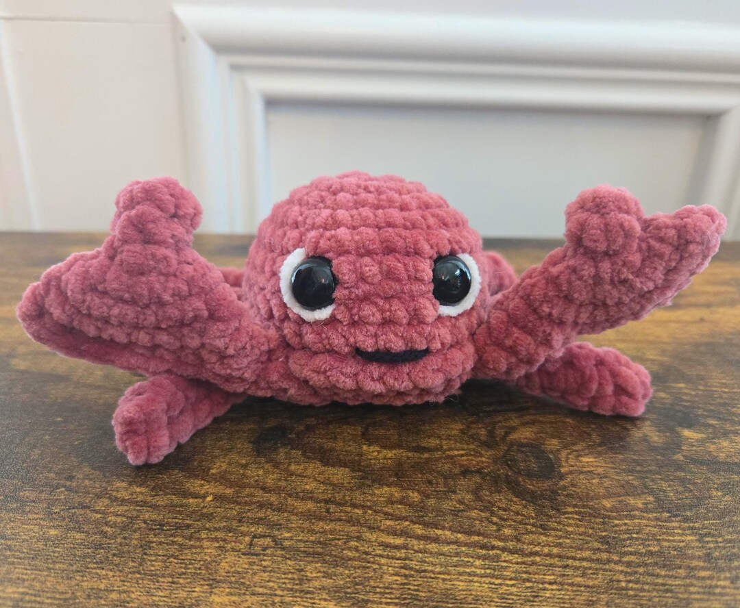 Crochet Crab Plush – Cute Amigurumi Crab – Ocean Animal Plushie ...