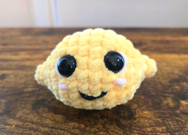 Small Crochet Lemon Plush – Mini Amigurumi Lemon – Kawaii Fruit Plushie ...