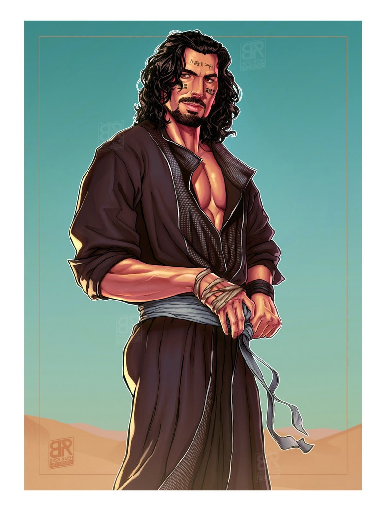 LIMITED EDITION Sparkly Metallic Ardeth Bay the Mummy - Art Print Oded ...