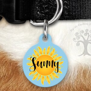 Sunny Dog Tag Dog Tag for Dogs Custom Pet ID Tag Sun Dog | Etsy