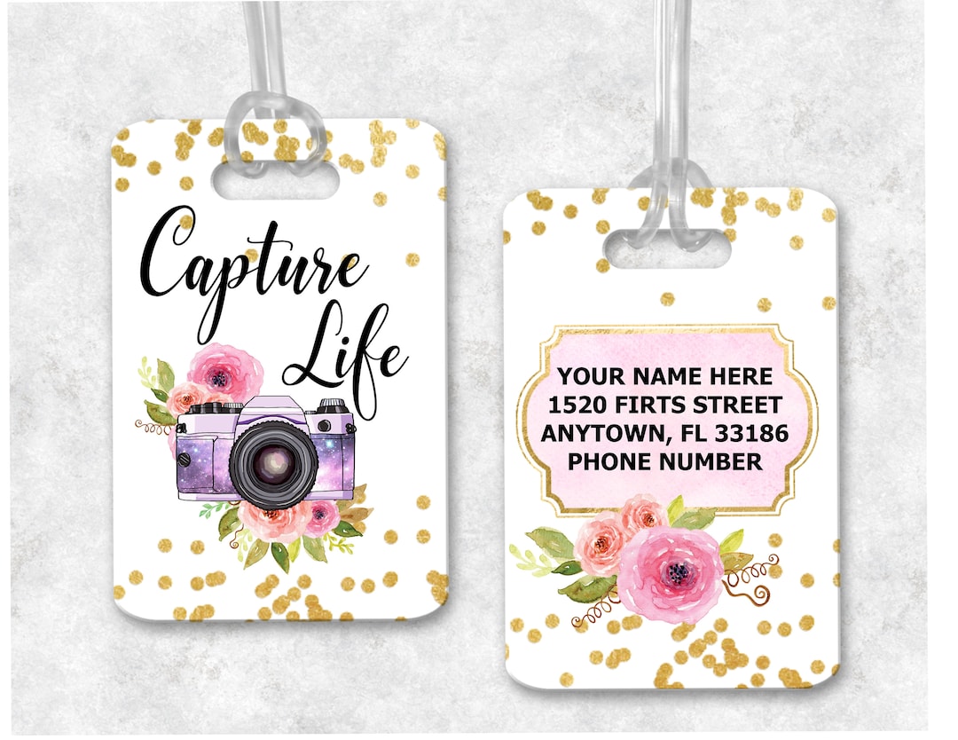 Photographer Luggage Tag Gift for Photographer Bag Tags Gym - Etsy