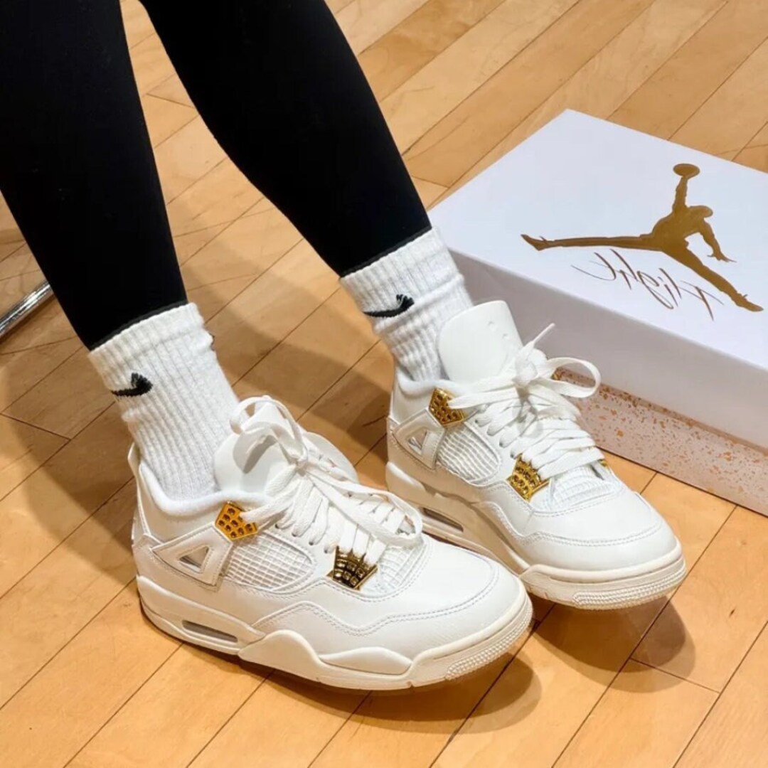 Jordan 4 Sail/metallic Gold for Men and Women - Etsy